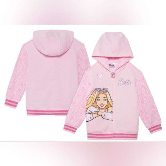 Barbie | Jackets & Coats | Barbie Mattel Girls Jacket Pink Girls Size 6 ...